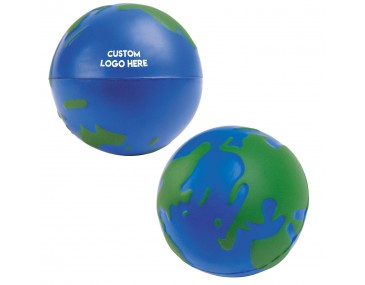 Earth Shape Logo Emblazoned Stress Toys | Australia Online – Stressball ...